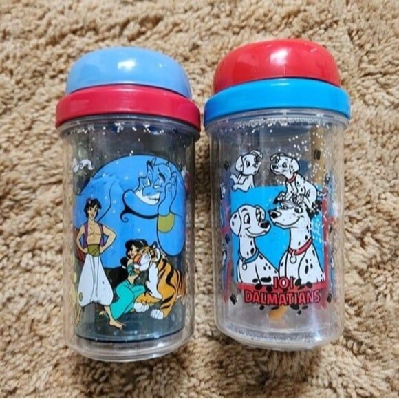 Disney | Dining | Disneys Vintage 1 Dalmatians Aladdin Kids Cups | Poshmark